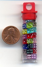 paizo.com - Large 5mm Transparent Assorted Dice Tube (30)